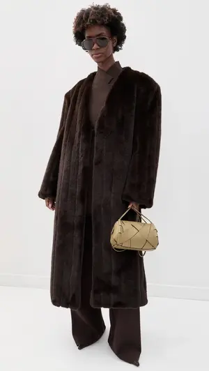 Source Unknown Dhanila Faux Fur Coat