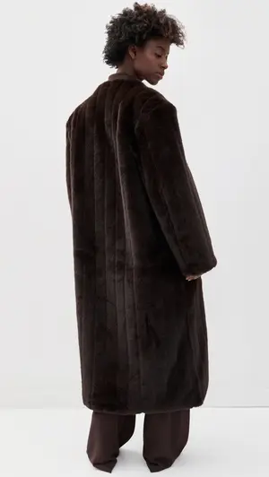 Source Unknown Dhanila Faux Fur Coat