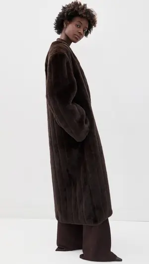 Source Unknown Dhanila Faux Fur Coat