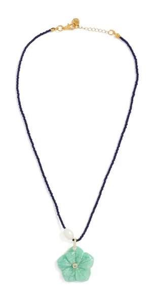 Maison Irem Azure Flower Necklace