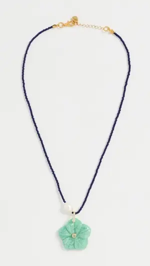 Maison Irem Azure Flower Necklace