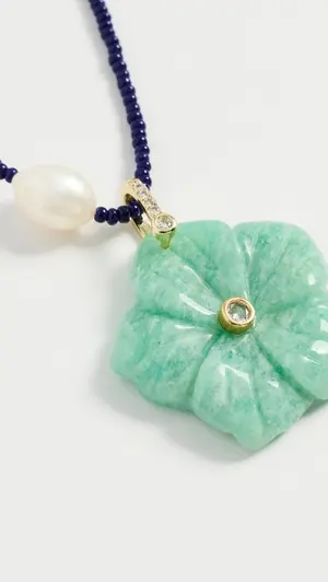 Maison Irem Azure Flower Necklace