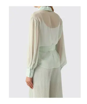 TWINSET Sheer Belted Shirt