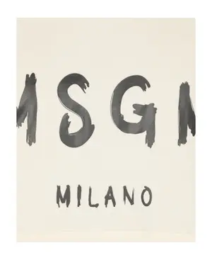 MSGM Logo Printed Drawstring Hoodie