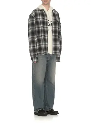 MSGM Logo Printed Drawstring Hoodie