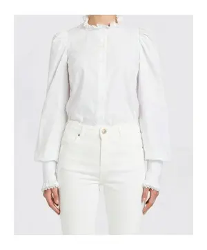 TWINSET Lace-trim Poplin Shirt