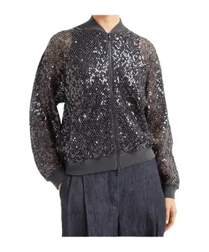 Brunello Cucinelli Sequinned Zipped Jacket