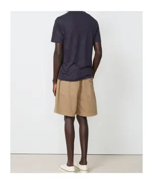 Officine Générale Garment-dyed Linen T-shirt - Navy Ink