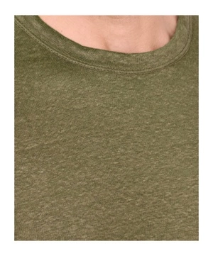 Officine Générale Garment-dyed Linen T-shirt - Burnt Olive