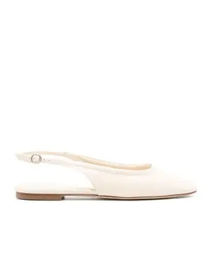 AeydĒ Square-toe Leather Ballerina Shoes