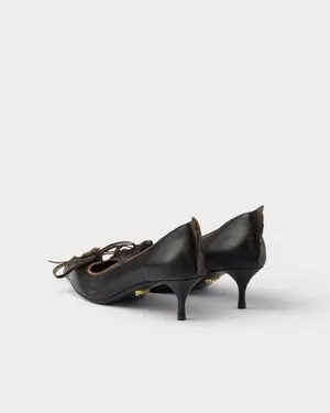 Prada Pointed-toe Slip-on Pumps - Black/brown
