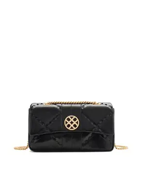 ORANGE CUBE Mosaic Diamond Chain Bag - Black