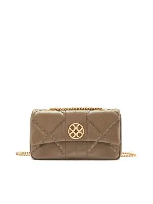 ORANGE CUBE Mosaic Diamond Chain Bag Khaki - Brown