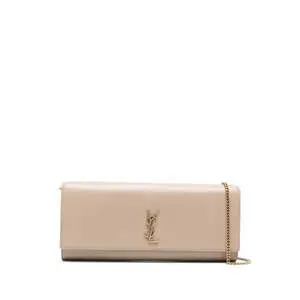 Saint Laurent Neutrals Clutch Bags - Cream