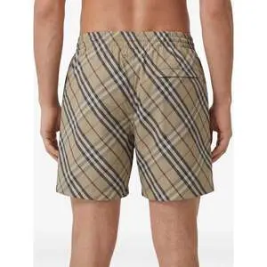 Burberry Neutrals Beachwear Swim Shorts