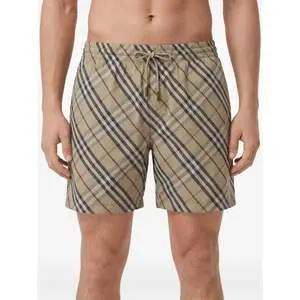 Burberry Neutrals Beachwear Swim Shorts
