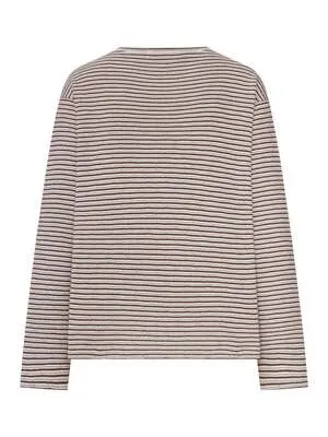 Miu Miu Striped Cotton And Cashmere Blend T-shirt - Multicolor
