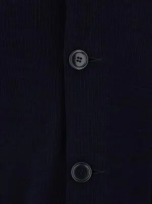 Giorgio Armani Virgin Wool V-neck Jacket With Patch Pockets