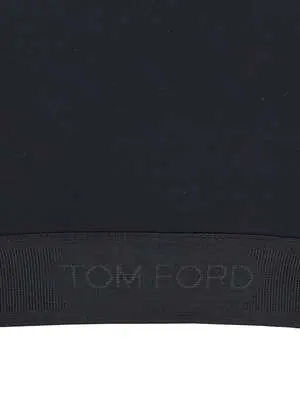 TOM FORD Top Bralette 'brj016jex166l' With Wide Neckline And Logo Lettering On The Front In Stretch Modal For - Black