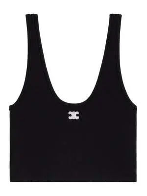 Celine Triomphe Cotton Top - Black