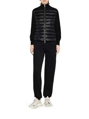 Moncler Wool Padded Cardigan With Zip
