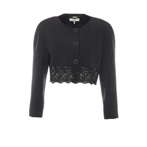 Chloé Cropped Jacket With Lace Details