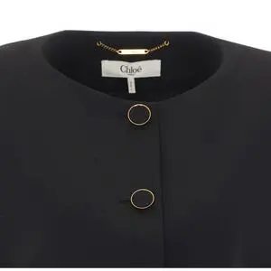 Chloé Cropped Jacket With Lace Details