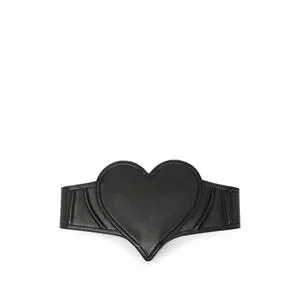 VIVIENNE WESTWOOD Smooth Leather Heart Motif Belt - Black