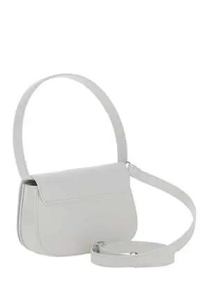 DIESEL® 1dr' Shoulder Bag With Oval D Patch In Leather - White