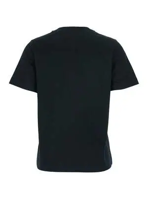 Burberry Cotton Crewneck T-shirt With Logo Lettering - Multicolor