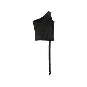 Rick Owens One-shoulder Patch Pocket Top - Black
