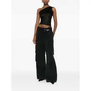 Rick Owens One-shoulder Patch Pocket Top - Black