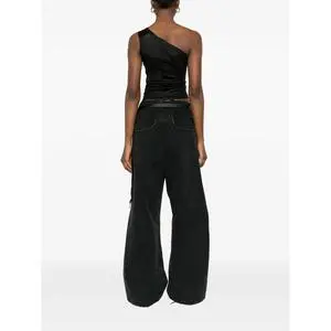 Rick Owens One-shoulder Patch Pocket Top - Black