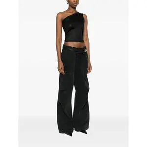 Rick Owens One-shoulder Patch Pocket Top - Black