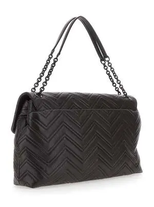 Gucci Leather Shoulder Bag With Adjustable Strap