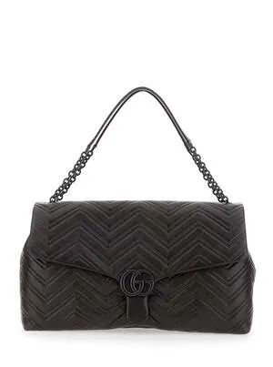 Gucci Leather Shoulder Bag With Adjustable Strap - Brown