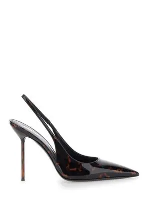Paris Texas Lidia Patent Leather Slingback Pumps - Brown