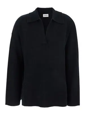 P.a.r.o.s.h Cashmere And Wool Polo Sweater - Black