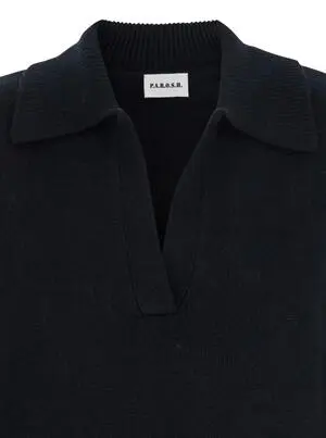 P.a.r.o.s.h Cashmere And Wool Polo Sweater - Black