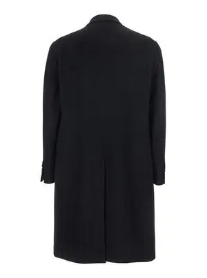 Tagliatore Londra Oversized Double-breasted Wool Overcoat - Black