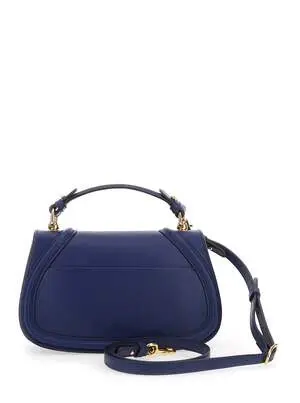 Gucci Blondie Leather Handbag With Gg Logo Plaque - Multicolor