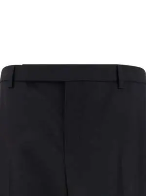 Saint Laurent Black Tailored Pants With Front Pinces In Wool