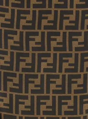 Fendi Ff Motif Silk Midi Skirt - Multicolor