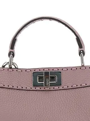 Fendi Peekaboo Iseeu Small Leather Handbag - Pink