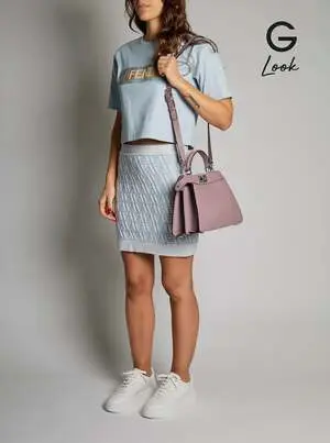 Fendi Peekaboo Iseeu Small Leather Handbag - Pink
