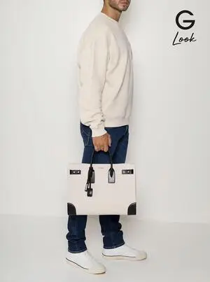 Saint Laurent Sac De Jour Tote Bag - Cream