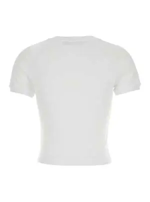 Dolce & Gabbana White Cotton Crew Neck T-shirt With Bow Detail - Multicolor