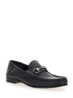 Gucci Hammered Leather Horsebit Loafers - Multicolor