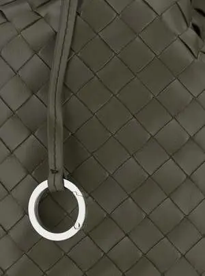 Bottega Veneta Intrecciato Leather Drawstring Shoulder Bag - Green