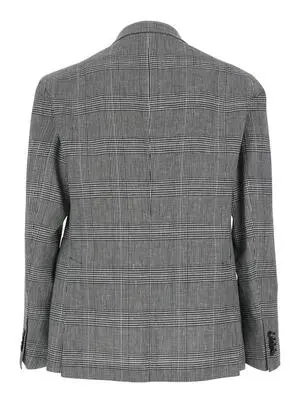 Tagliatore Houndstofu Cotton-linen Blazer - Multicolor